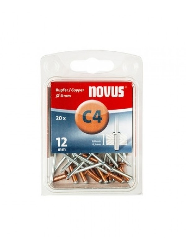 Novus Pop nitne bakarne C4 x 12mm 20kom, 0450071