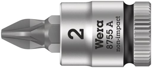 Wera 8755 Pozidriv Zyklop nasadni bit, 1/4", PZ 2 x 28 mm, 05003354001