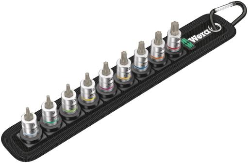 Wera pojas A 3 TORX® HF Zyklop nasadni ključ sa funkcijom držanja, 1/4", 9 komada, 05003882001