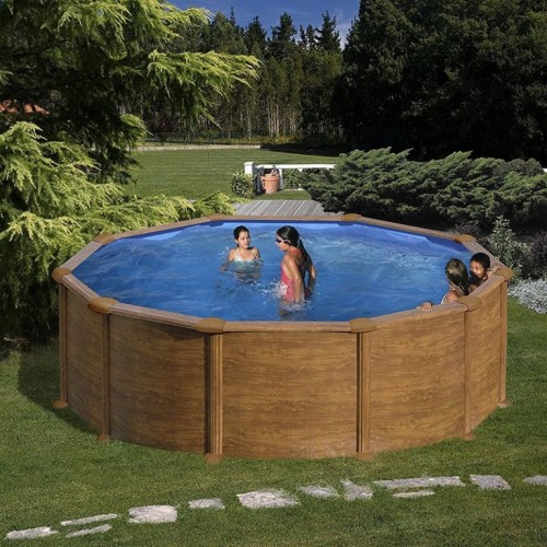 Okrugli montažni bazen Pacific Wood SET 460x120cm