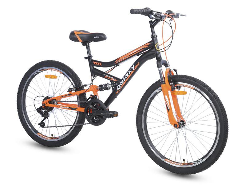 GALAXY Bicikl FOCUS 400 24"/18 crna/narandžasta MAT