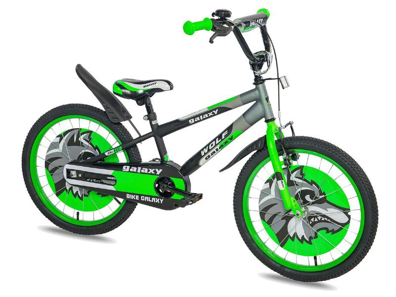 GALAXY Bicikl dečiji WOLF 20" crna/siva/zelena