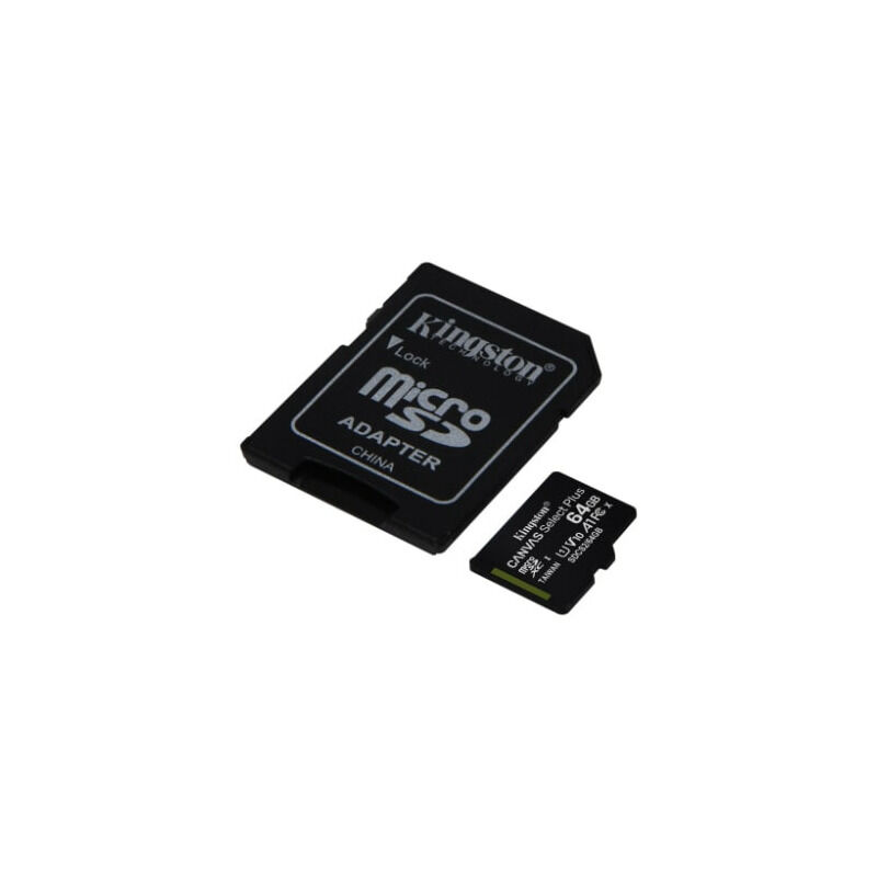 Micro SD Card 64GB Kingston + SD adapter SDCS2/64GB class 10