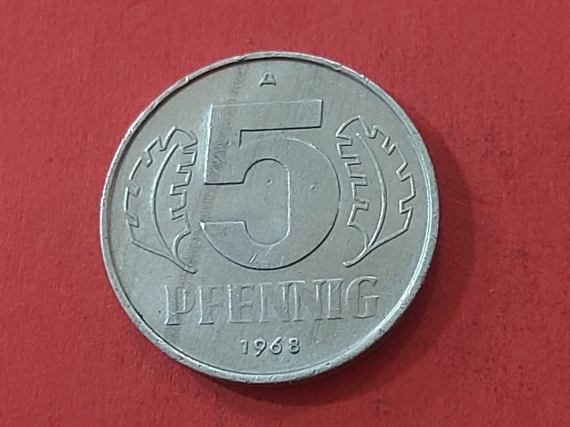 DDR - 5 pfennig 1968 god