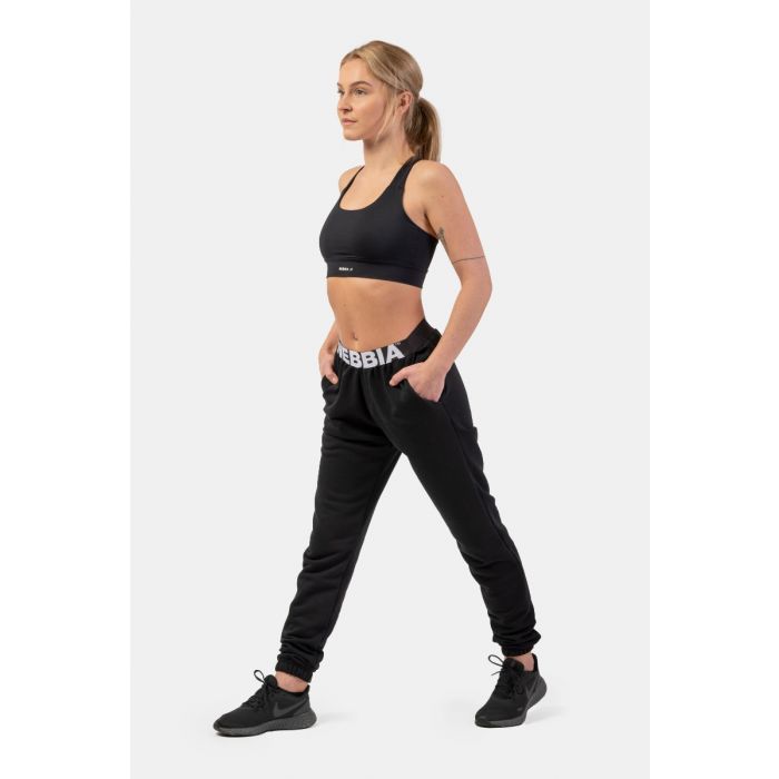 Ženska trenerka Iconic Mid-Waist Black - NEBBIA