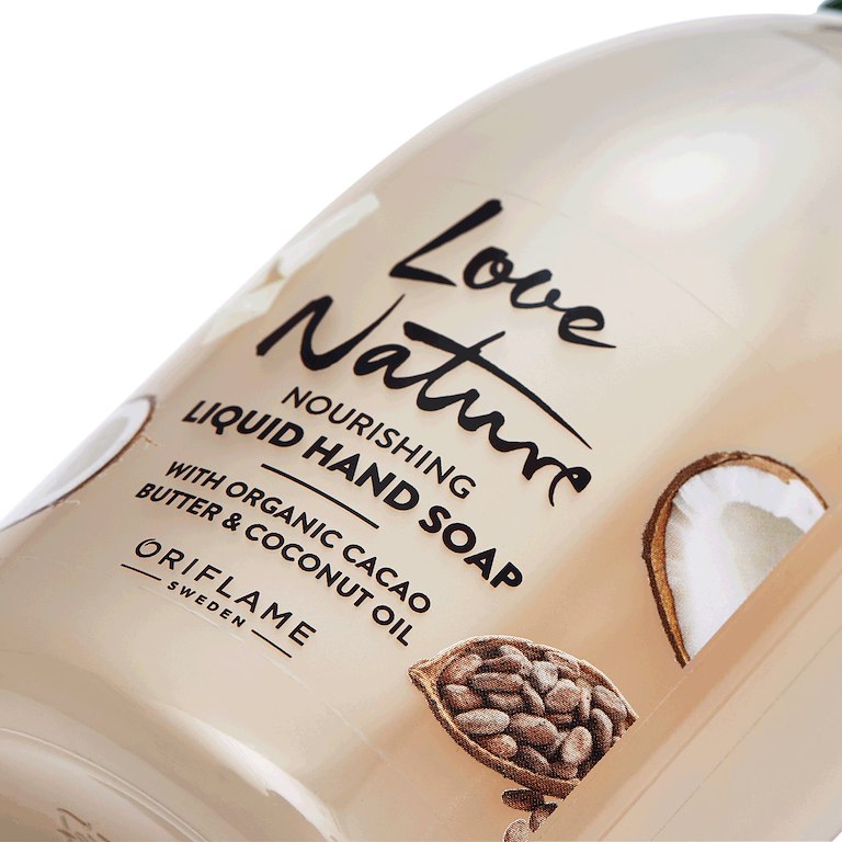 LOVE NATURE
Love Nature hranjivi tečni sapun za ruke sa organskim kakao buterom i kokosovim uljem
