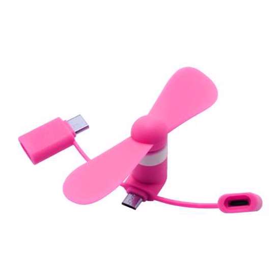 Ventilator Za Telefon 3in1 Micro/Lightning/Type C Pink