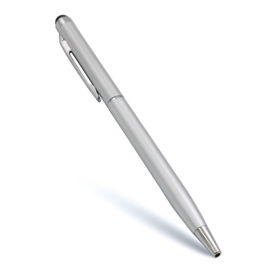 Touchscreen Pen 2in1 Srebrna