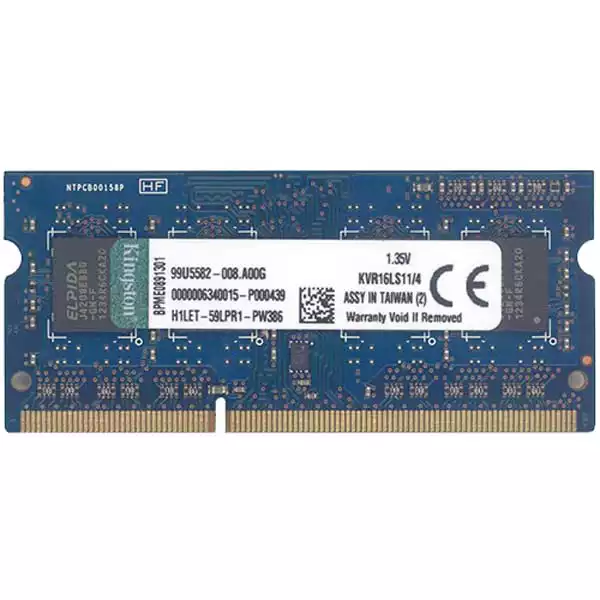 Memorija SODIMM DDR3 4GB 1600MHz Kingston CL11 KVR16LS11/4 1.35V