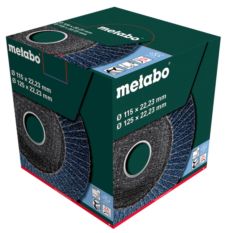 Metabo Lepezasti disk “Zirconia Alumina” za čelik/inox P 40, 115 mm, 623144000