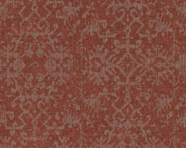 LIVINGWALLS WALLPAPER «COTTAGE, GOLD, METALLIC, RED» 385211