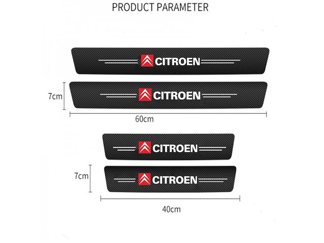 CITROEN karbon nalepnice za pragove vrata-Set NOVO