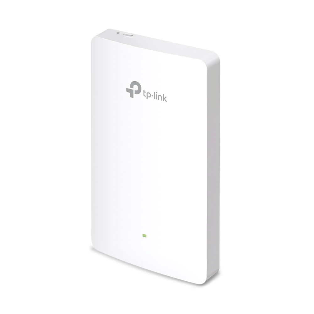 TP-Link EAP615-Wall WiFi 6 AX1800Mb/s 2.4 & 5GHz 802.11a/b/g/n/ac/ax, 4 GbE RJ45, PoE in&out, montaža na Ø60mm doznu/kutiju, Captiv portal FB/ Instagram/SMS/vaučer autent, Omada SDN Cloud/Web/iOS/...