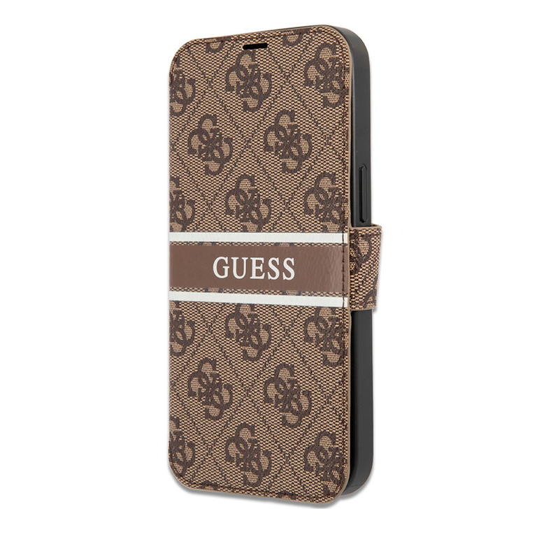 Maska na preklop Guess Bk Pu 4G Stripe za iPhone 13 6.1 braon (GUBKP13M4GDBR)