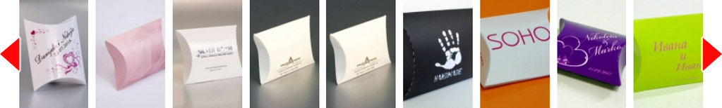 Pillow box kutije (S1) za nakit, 60 x 55 mm
