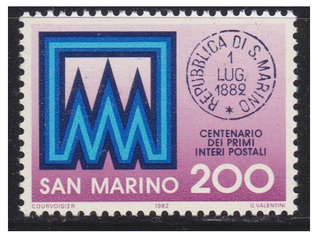 San Marino 1982 Žig pošte San Marina čisto