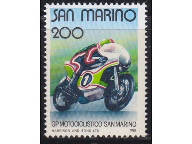 San Marino 1981 Svetsko prvens.u mototrkama cisto