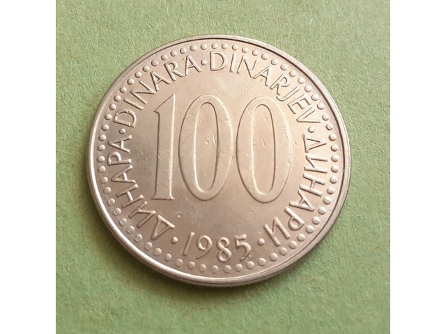 100 dinara 1985 XF