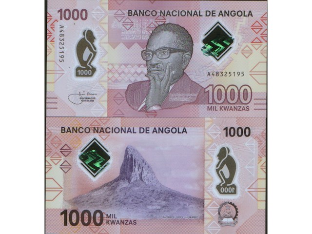Angola 1000 Kwanzas 2020. UNC Polymer.