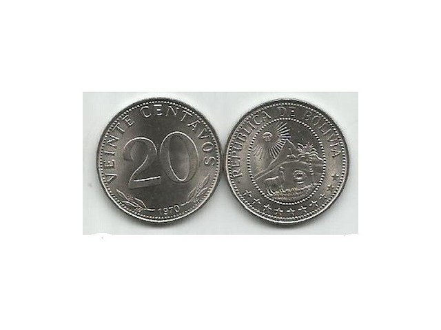 Bolivia 20 centavos 1970. UNC