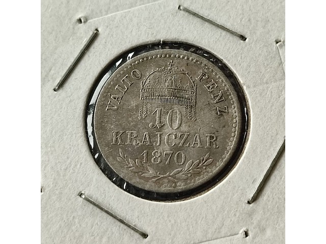 10 KRAJCZAR 1870 KB srebro
