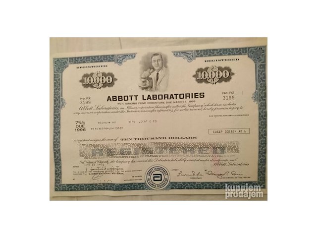 ABBOTT akcionarski sertifikat na 10.000USD