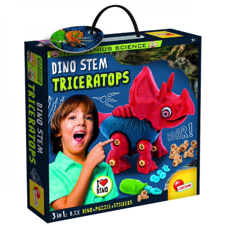 MALI GENIJE STEM KIT TRICERATOPS LISCIANI