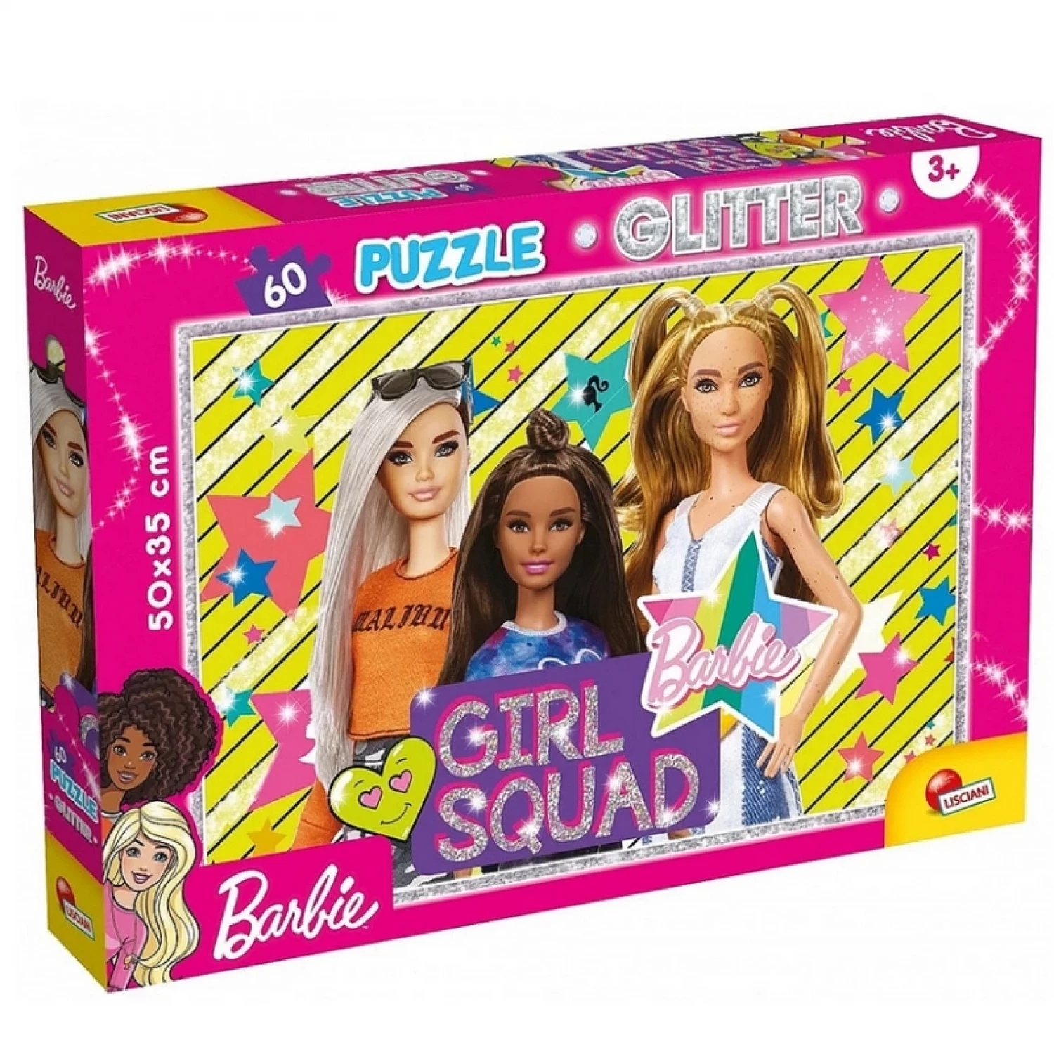 SLAGALICA LISCIANI 60PCS BARBIE GLITTER GIRLS SQUAD! LISCIANI