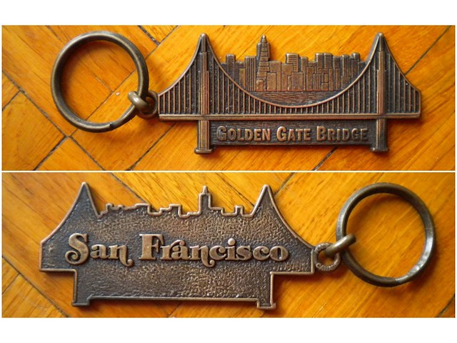 SAN FRANCISCO GOLDEN GATE BRIDGE, metalni privezak