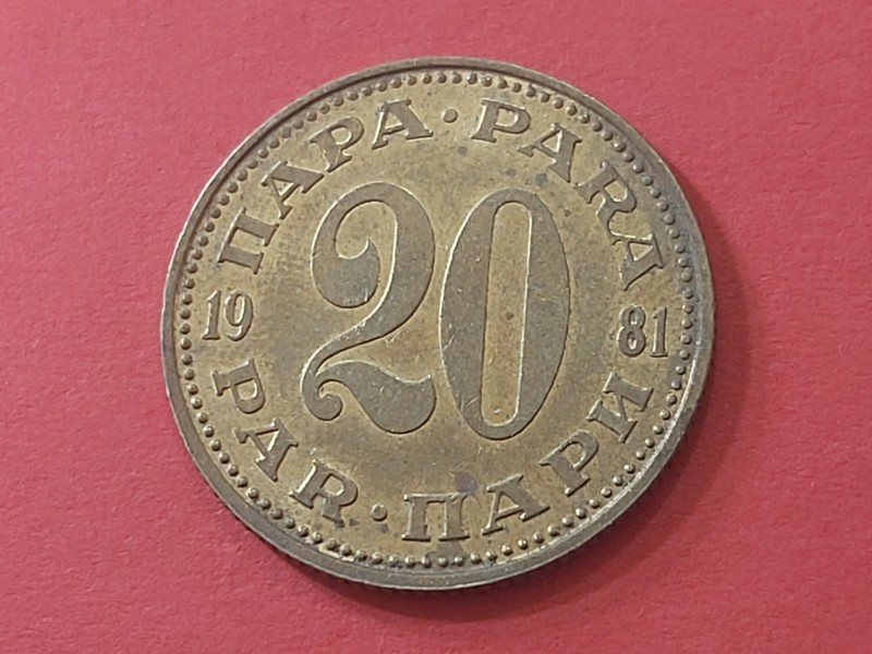 SFRJ - 20 para 1981 god