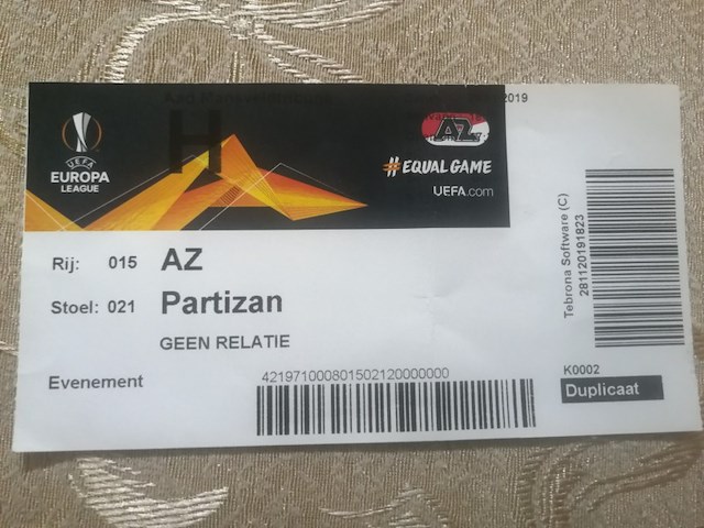 AZ Alkmar-Partizan 28.11.2019