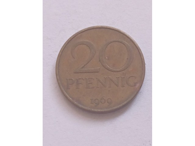 20 Pfennig 1969.g - Nemačka DDR -