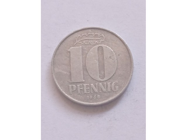 10 Pfennig 1968.g - Nemačka DDR -