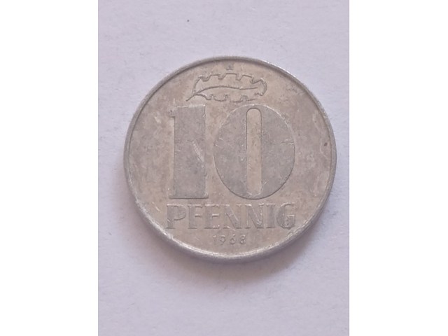 10 Pfennig 1968.g - Nemačka DDR -