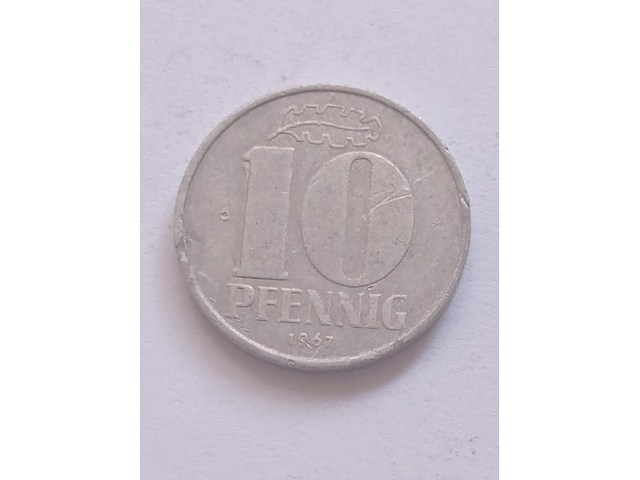 10 Pfennig 1967.g - Nemačka DDR -
