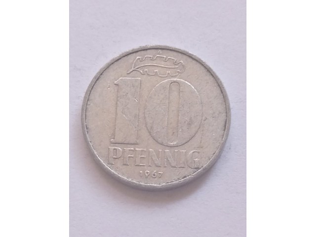 10 Pfennig 1967.g - Nemačka DDR -