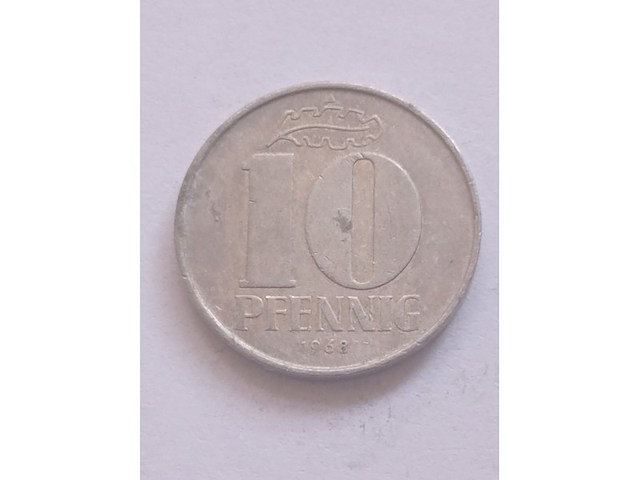 10 Pfennig 1968.g - Nemačka DDR -