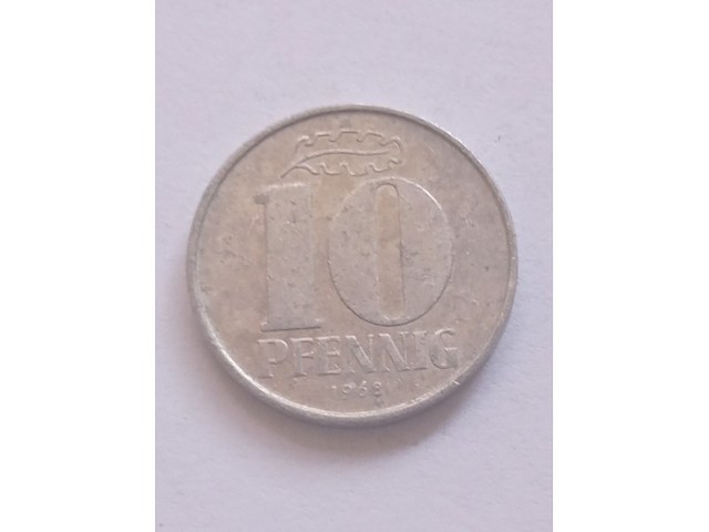 10 Pfennig 1968.g - Nemačka DDR -