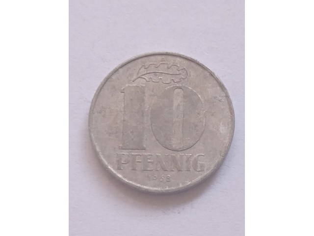 10 Pfennig 1968.g - Nemačka DDR -