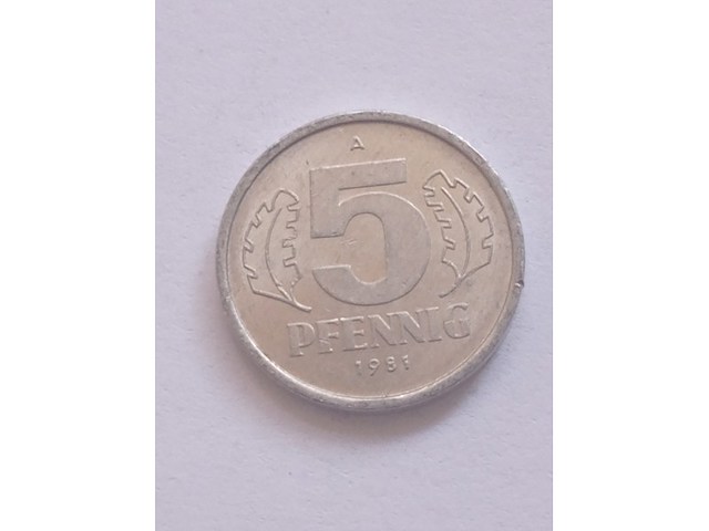 5 Pfennig 1981.g - Nemačka DDR -