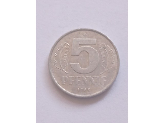 5 Pfennig 1968.g - Nemačka DDR -