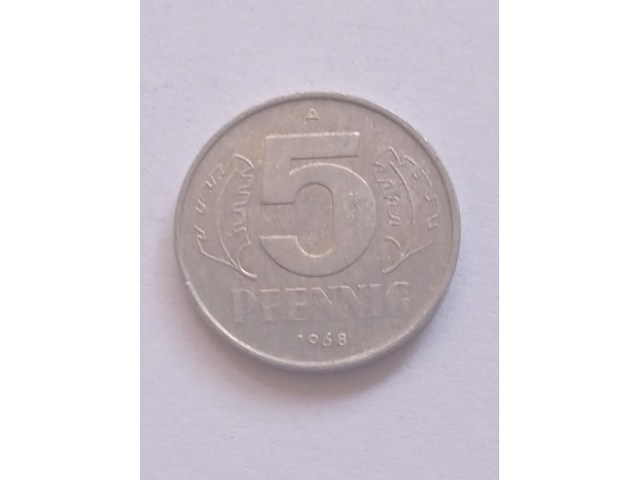 5 Pfennig 1968.g - Nemačka DDR -