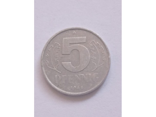 5 Pfennig 1968.g - Nemačka DDR -