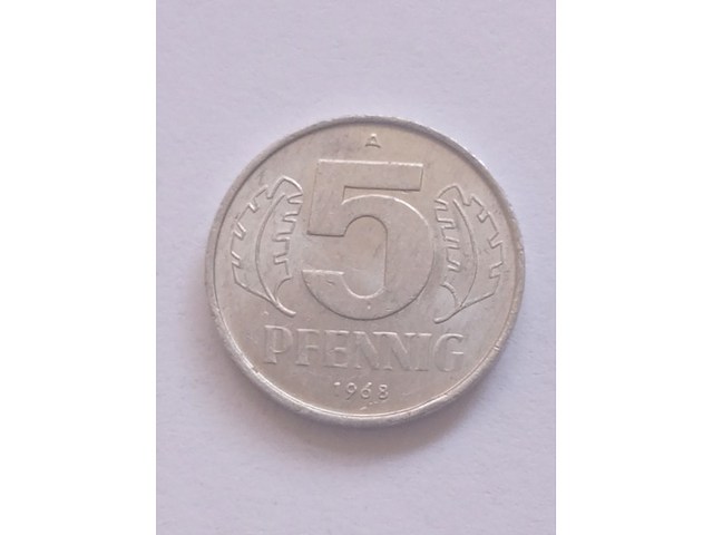 5 Pfennig 1968.g - Nemačka DDR -