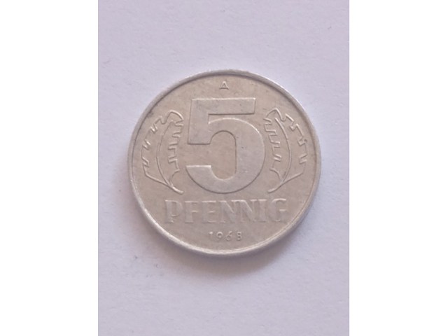 5 Pfennig 1968.g - Nemačka DDR -