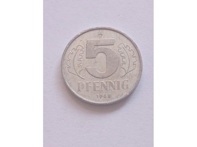 5 Pfennig 1968.g - Nemačka DDR -