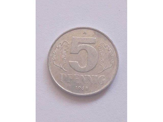 5 Pfennig 1968.g - Nemačka DDR -