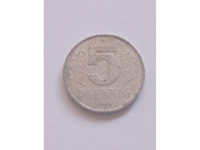 5 Pfennig 1968.g - Nemačka DDR -