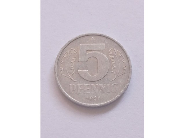 5 Pfennig 1968.g - Nemačka DDR -