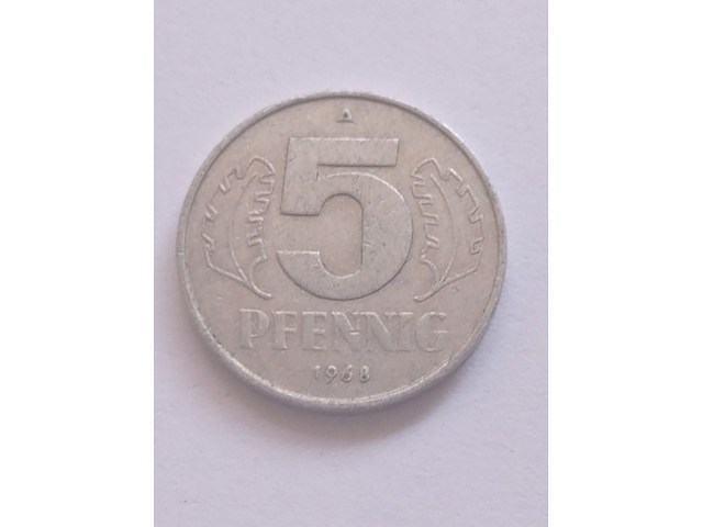 5 Pfennig 1968.g - Nemačka DDR -